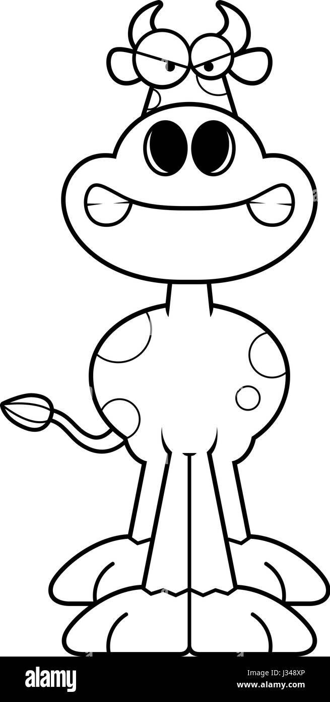 A cartoon illustration of a cow looking angry Stock Vector Image & Art ...