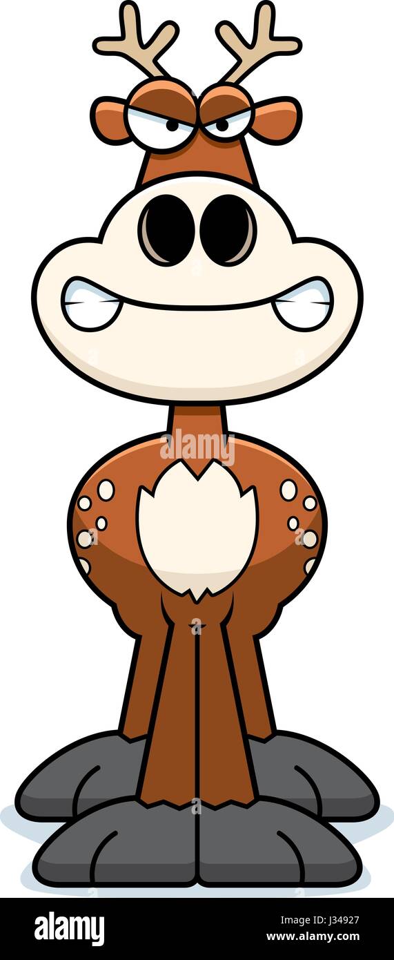 A cartoon illustration of a deer looking angry Stock Vector Image & Art ...