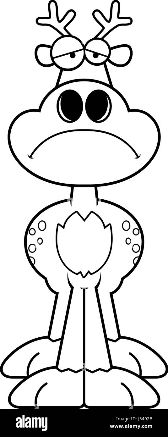 A cartoon illustration of a deer looking sad Stock Vector Image & Art ...