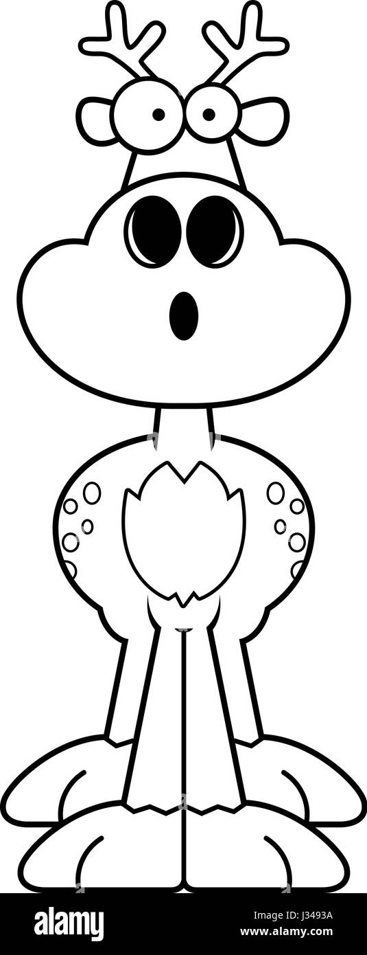 A cartoon illustration of a deer looking surprised Stock Vector Image ...
