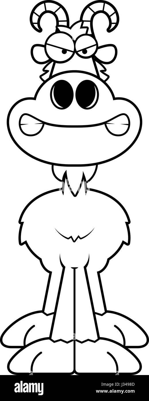 A cartoon illustration of a goat looking angry Stock Vector Image & Art ...