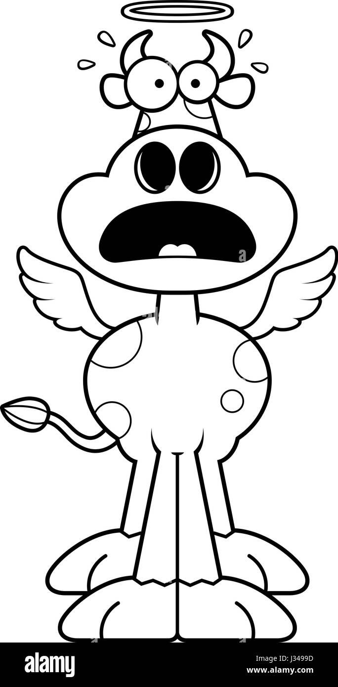 Cartoon illustration holy cow angel Stock Vector Images - Alamy