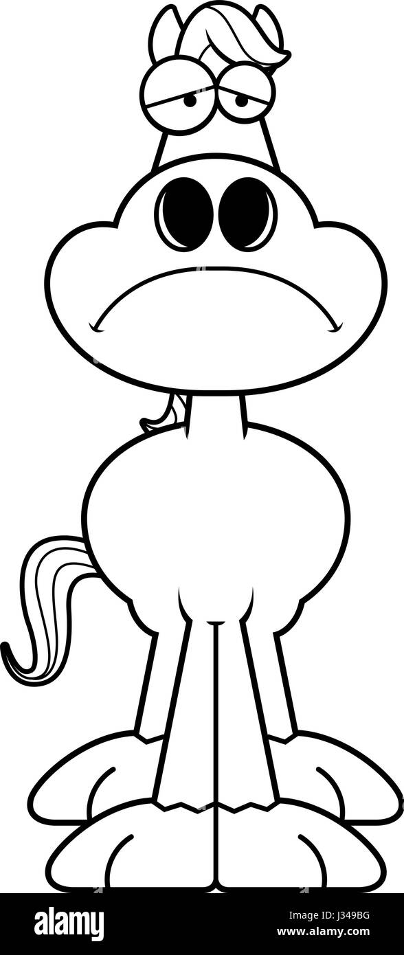 A cartoon illustration of a horse looking sad Stock Vector Image & Art ...