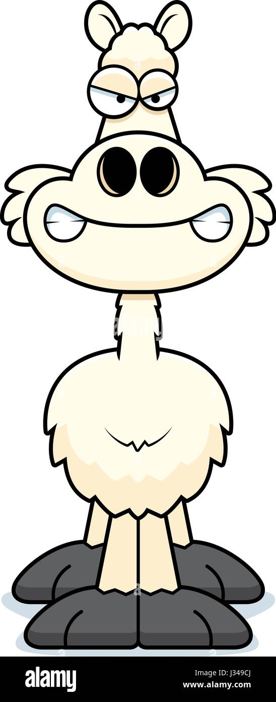 A cartoon illustration of a llama looking angry Stock Vector Image ...