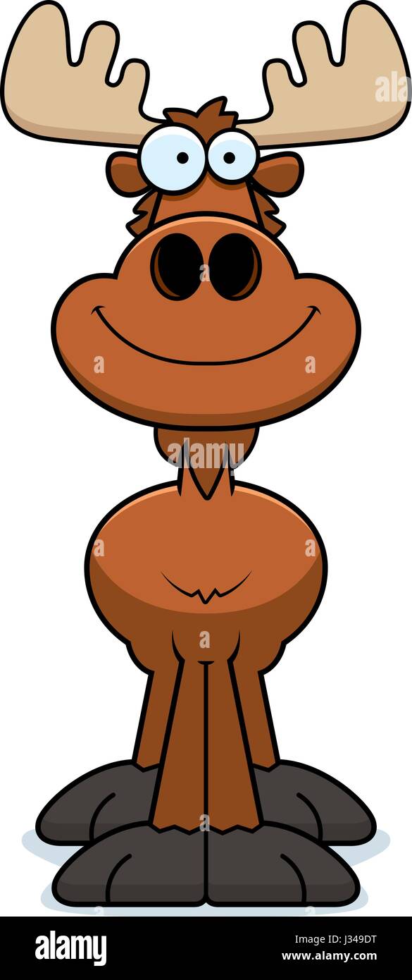 A cartoon illustration of a moose smiling Stock Vector Image & Art - Alamy