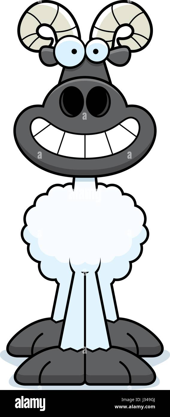 A cartoon illustration of a ram looking happy Stock Vector Image & Art ...