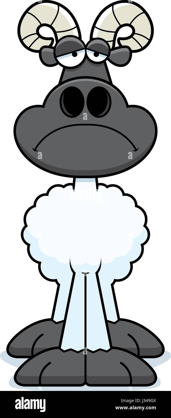 A cartoon illustration of a ram looking sad Stock Vector Image & Art ...