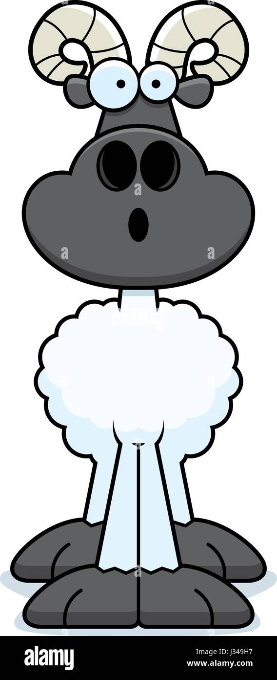 A cartoon illustration of a ram looking surprised Stock Vector Image ...