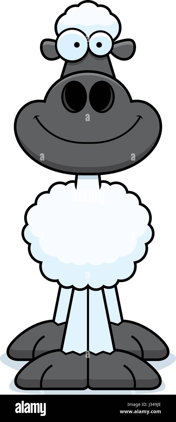 Smiling sheep cartoon hi-res stock photography and images - Alamy
