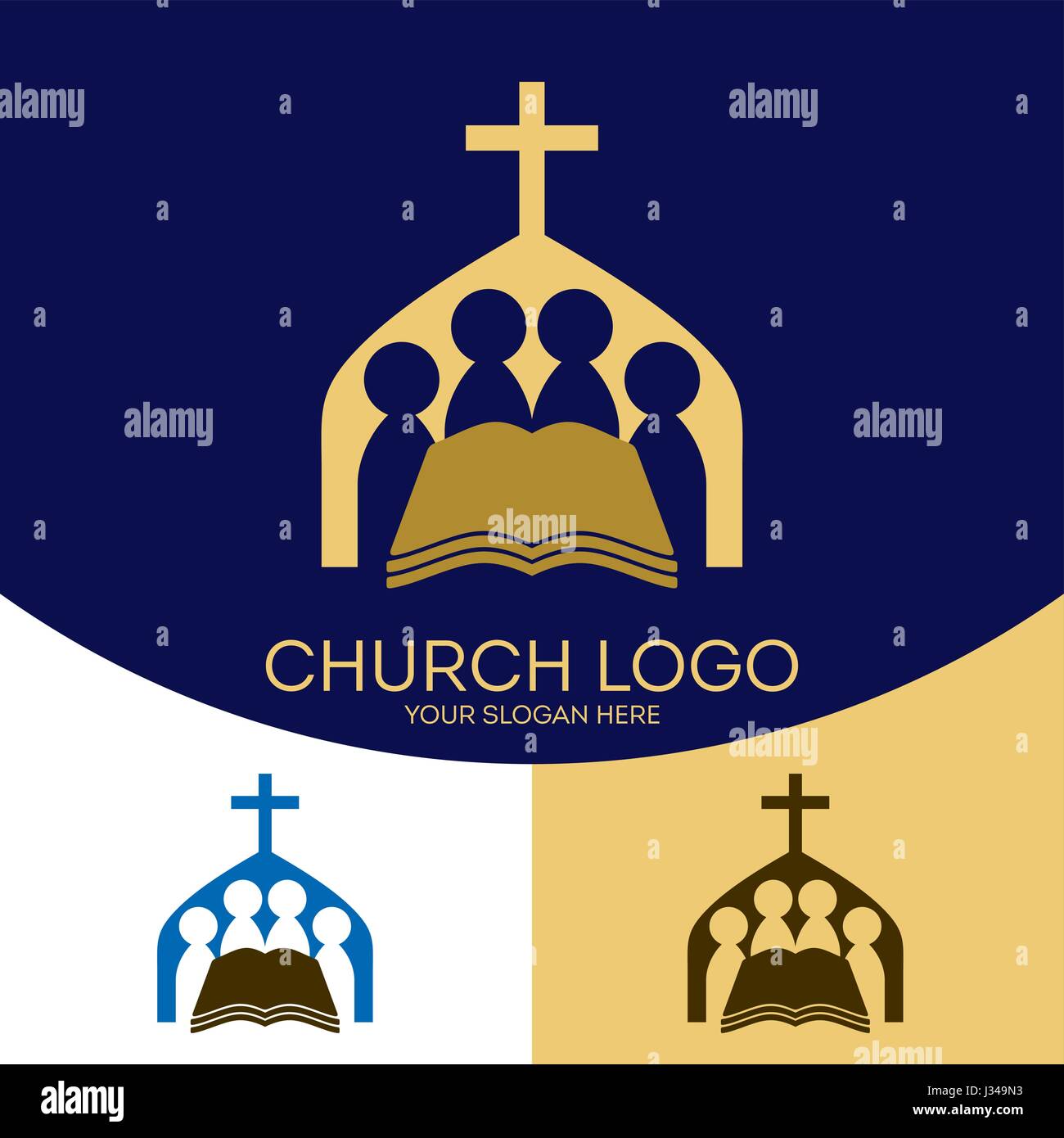 Church logo. Christian symbols. Believers in the Lord Jesus Christ and ...