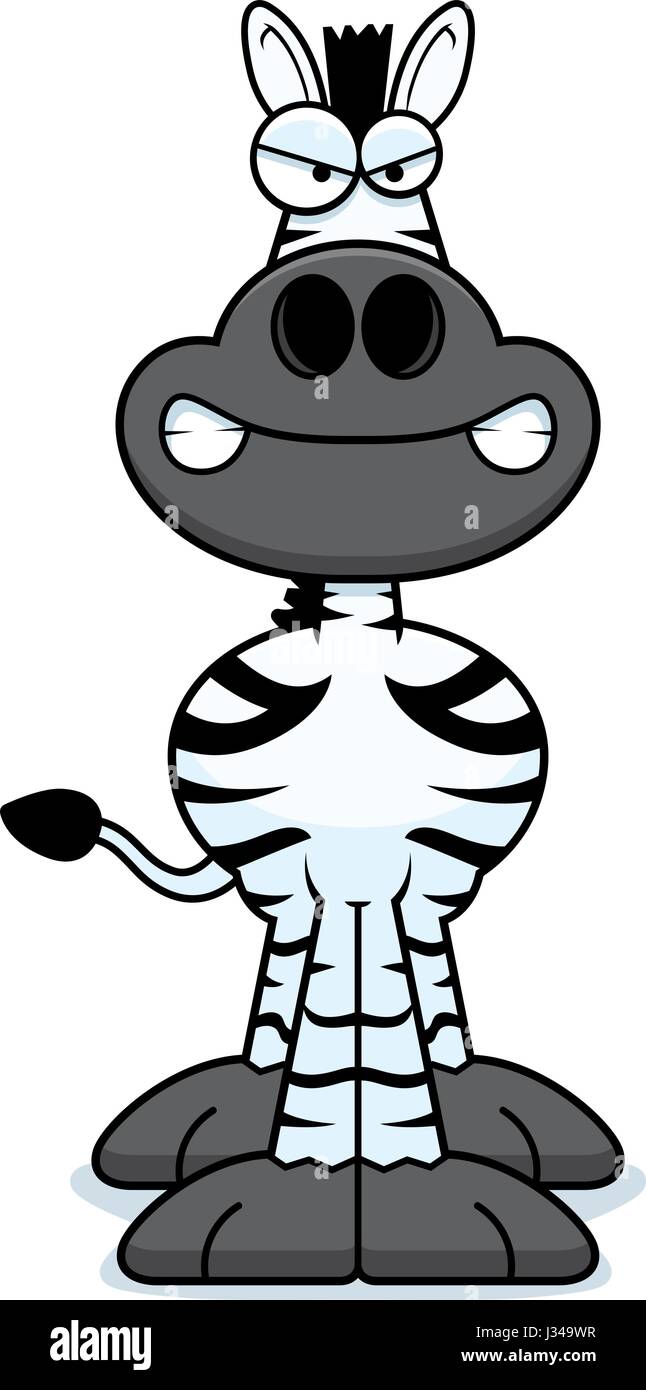A cartoon illustration of a zebra looking angry Stock Vector Image ...