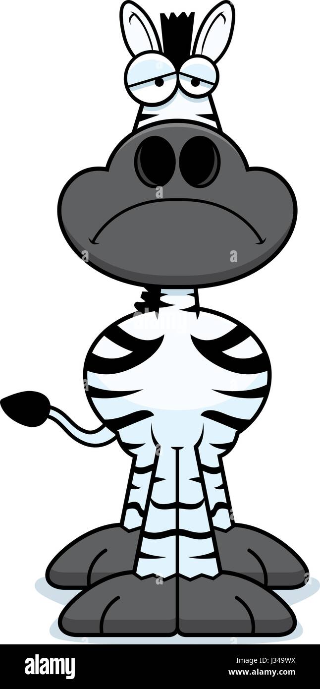 A cartoon illustration of a zebra looking sad Stock Vector Image & Art ...