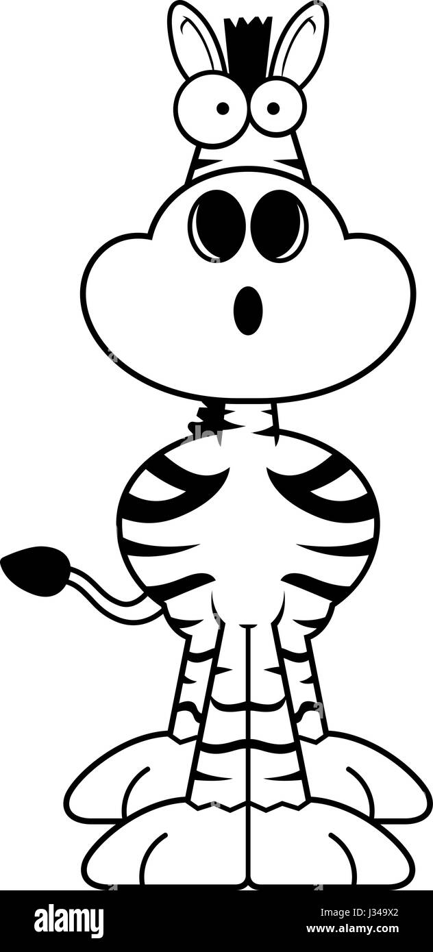 A cartoon illustration of a zebra looking surprised Stock Vector Image ...
