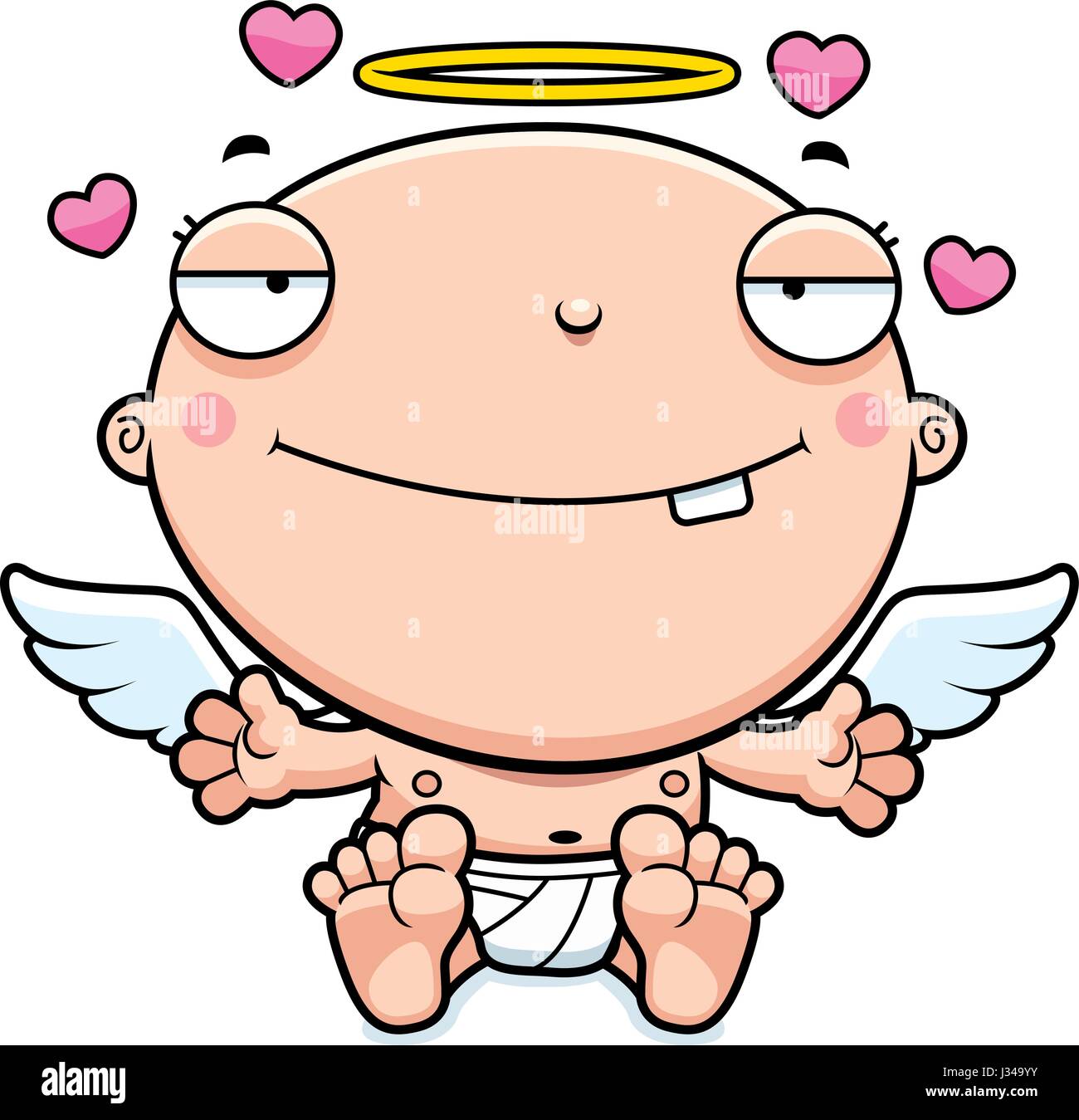 A cartoon illustration of a loving baby angel Stock Vector Image & Art ...