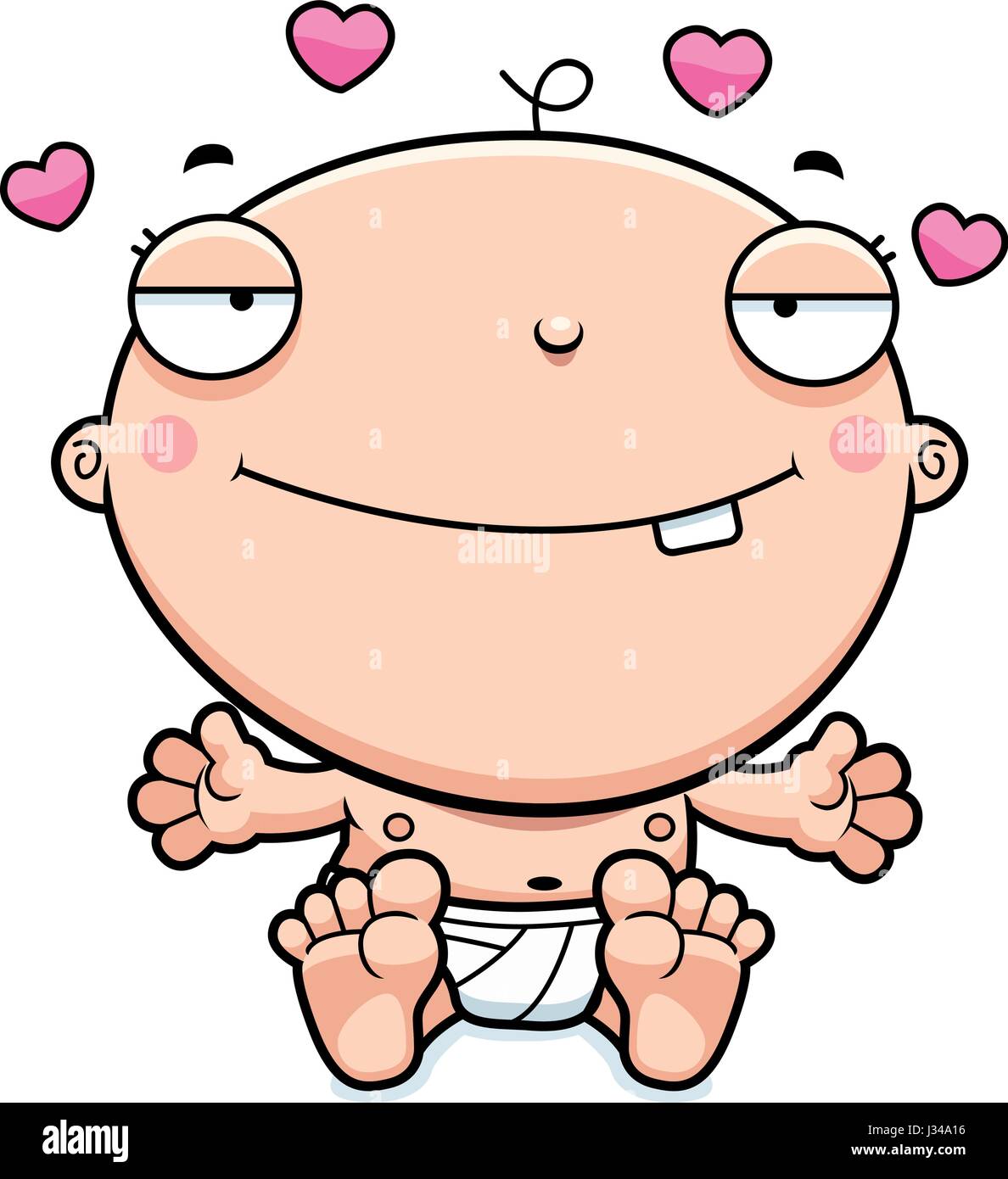 A cartoon illustration of a loving baby boy Stock Vector Image & Art ...
