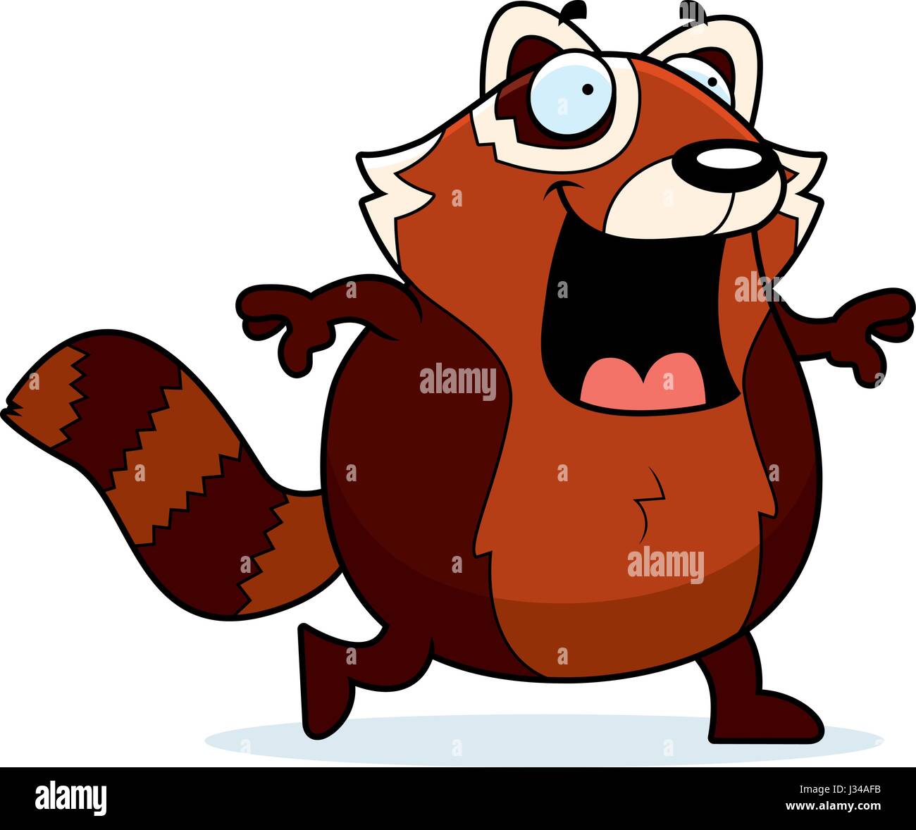 Cartoon illustration red panda walking hi-res stock photography and ...