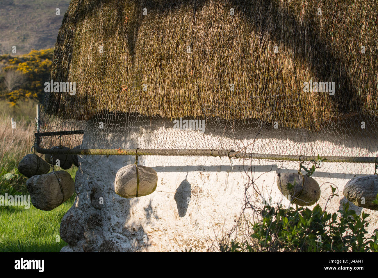 Thatched cottage - detail of last intact traditional Lochalsh cottage ...