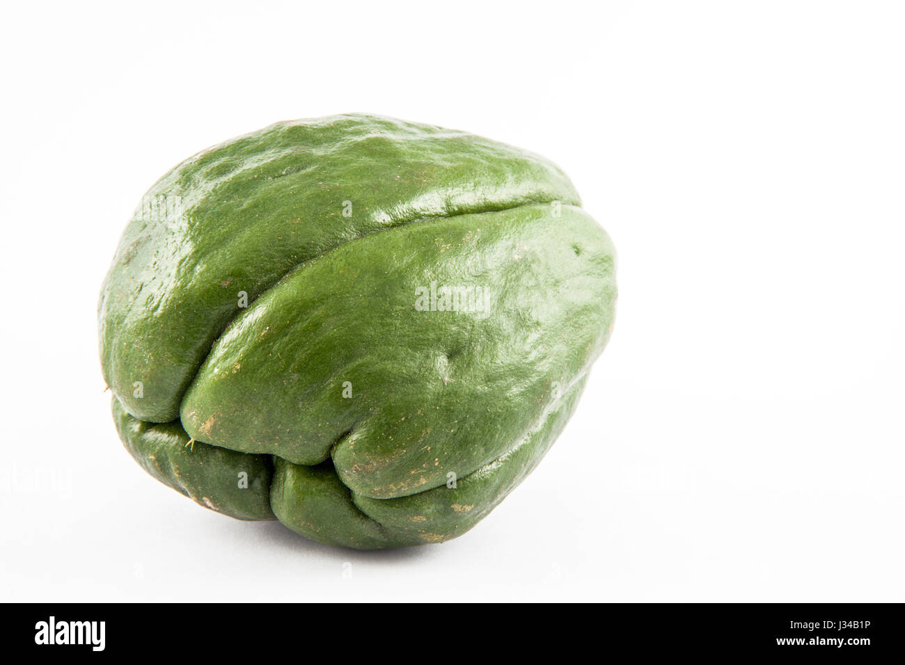 Chayote (Sechium edule) isolated in white background Stock Photo - Alamy