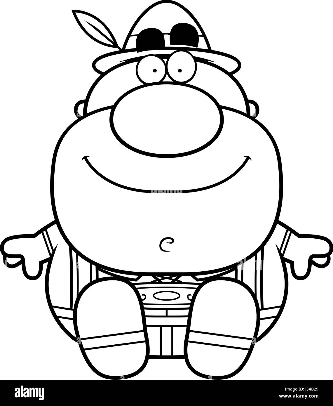 Cartoon illustration german man in hi-res stock photography and images ...