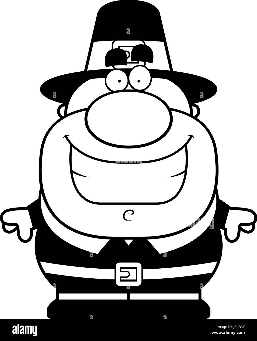 A cartoon illustration of a pilgrim smiling Stock Vector Image & Art ...