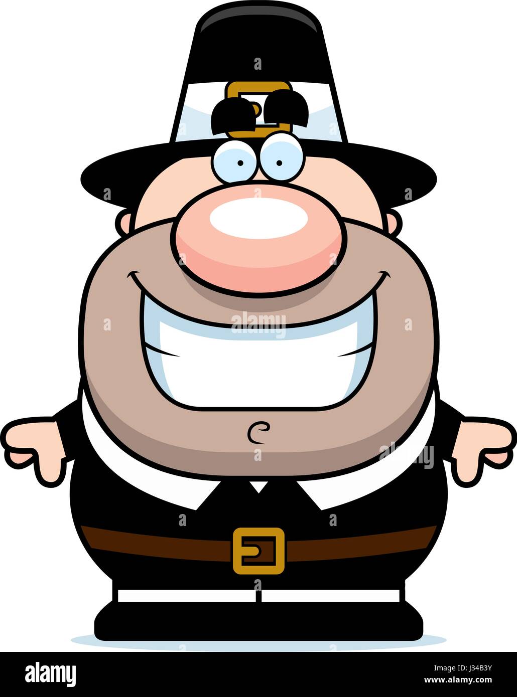 A cartoon illustration of a pilgrim smiling Stock Vector Image & Art ...