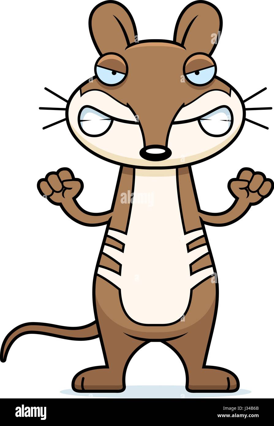 A cartoon illustration of a bandicoot looking angry Stock Vector Image ...