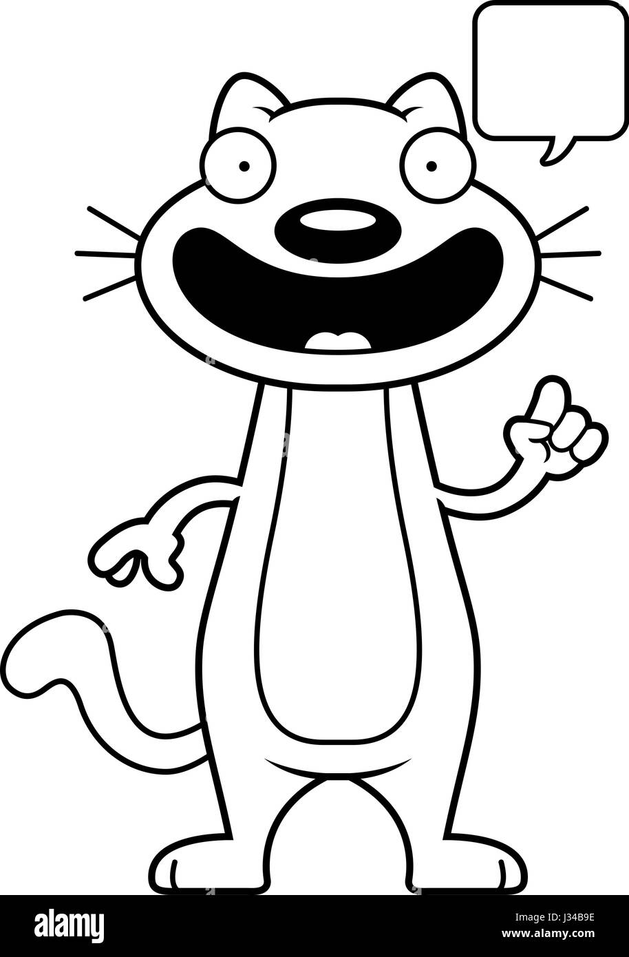 A cartoon illustration of a cat talking Stock Vector Image & Art - Alamy
