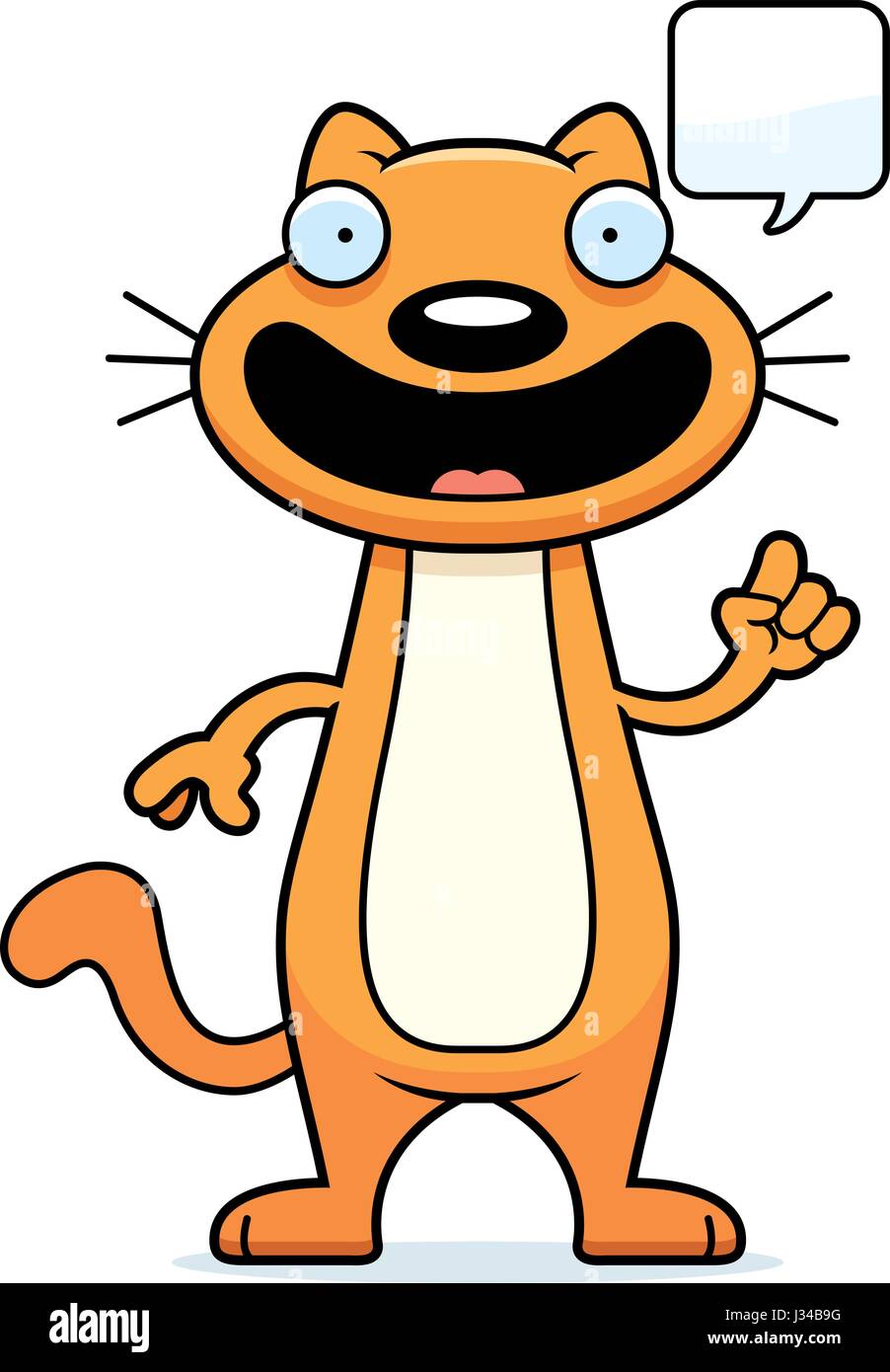 Cartoon happy cat speech hi-res stock photography and images - Alamy