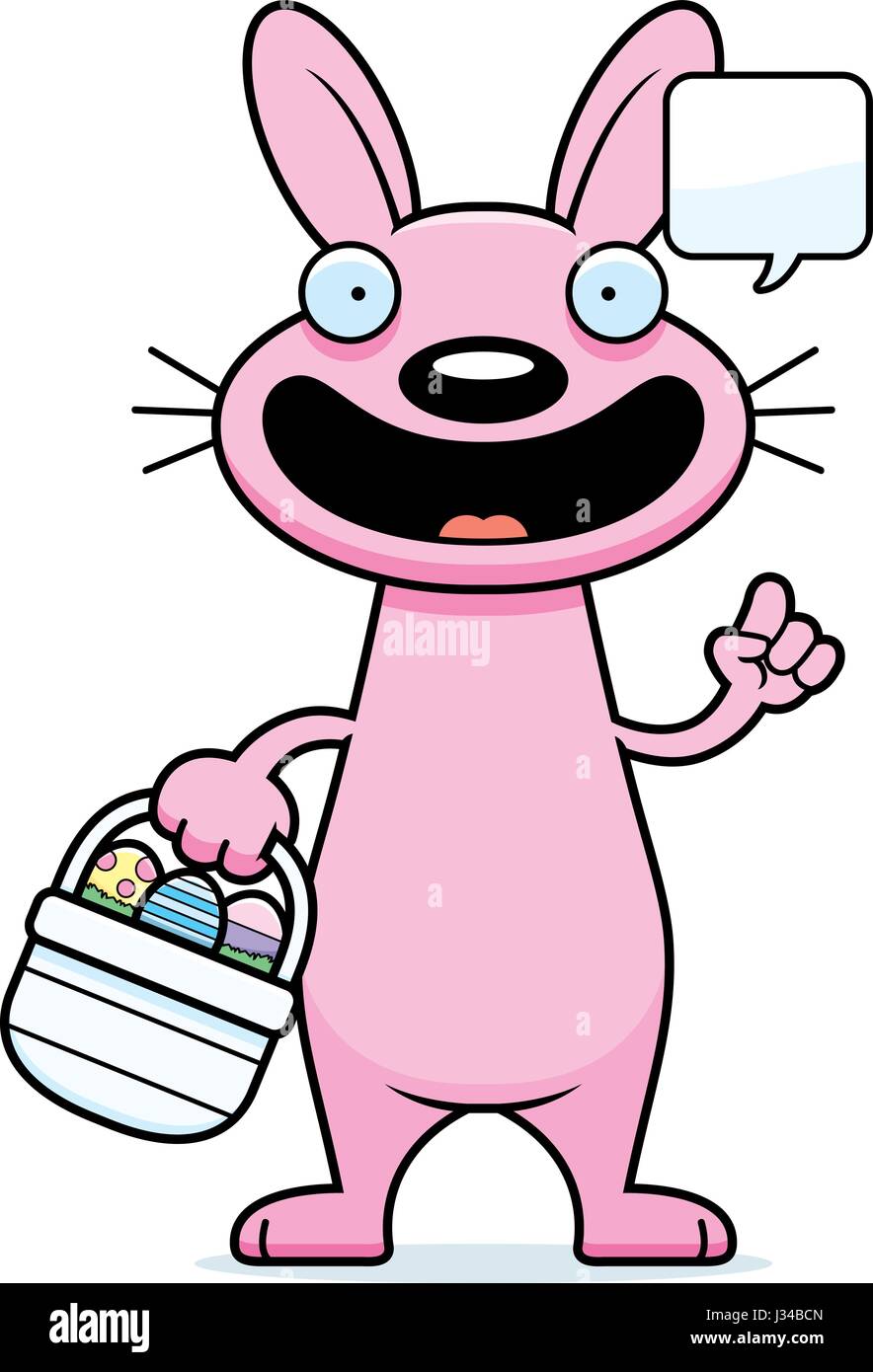 A cartoon illustration of the Easter Bunny talking Stock Vector Image ...