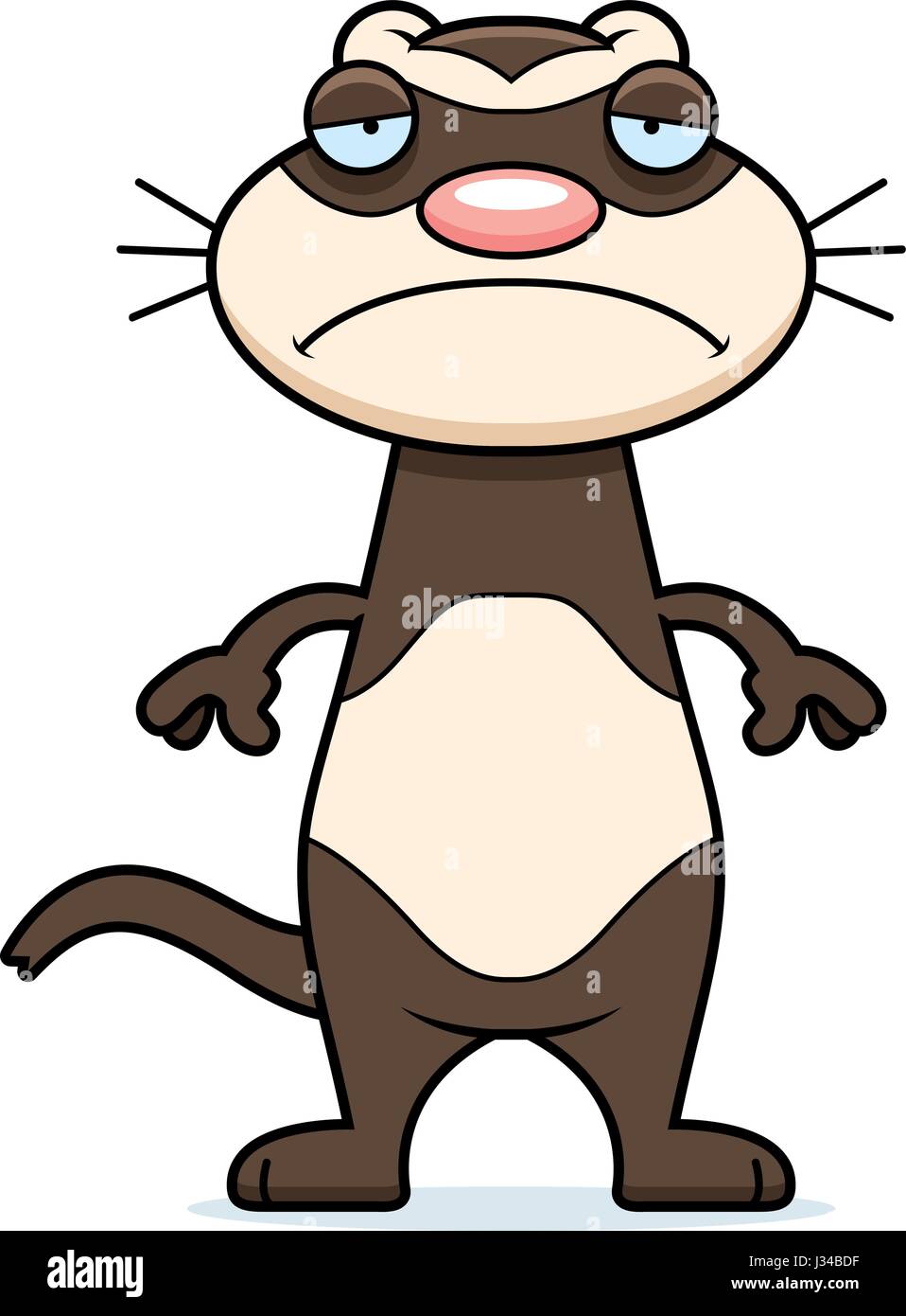 A cartoon illustration of a ferret looking sad Stock Vector Image & Art ...