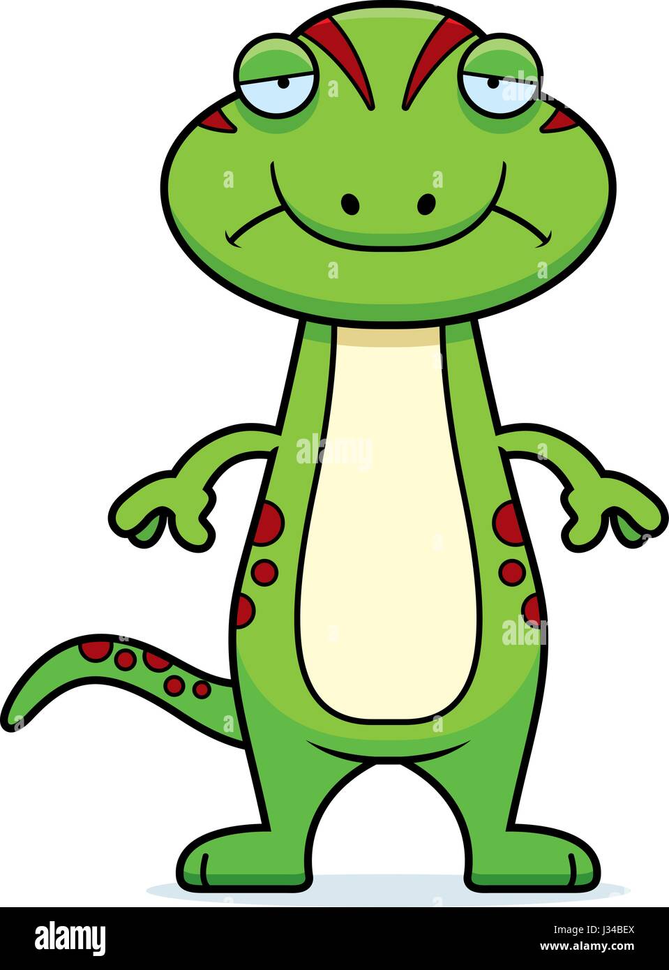 A cartoon illustration of a gecko looking sad Stock Vector Image & Art ...