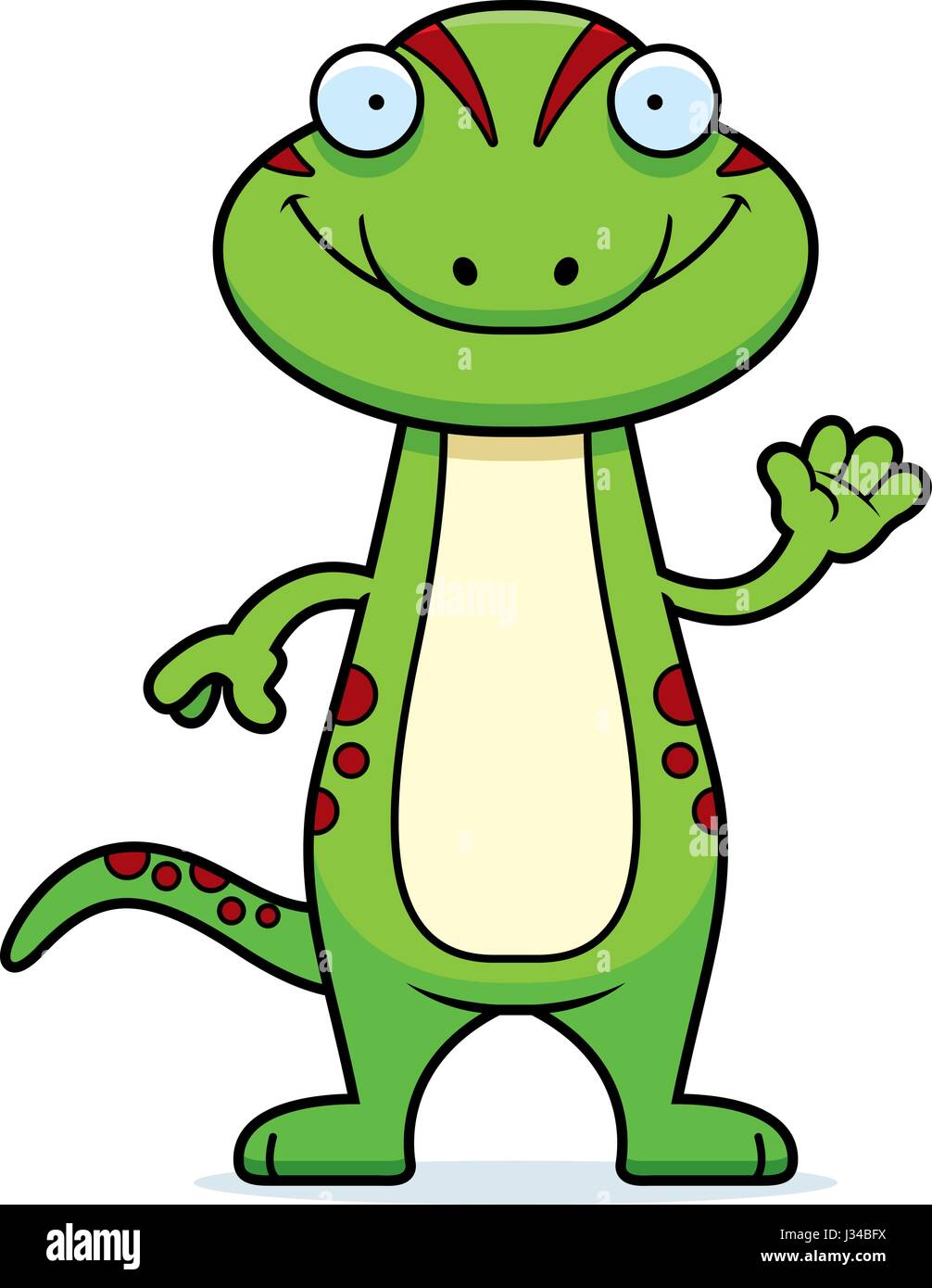 A cartoon illustration of a gecko waving Stock Vector Image & Art - Alamy