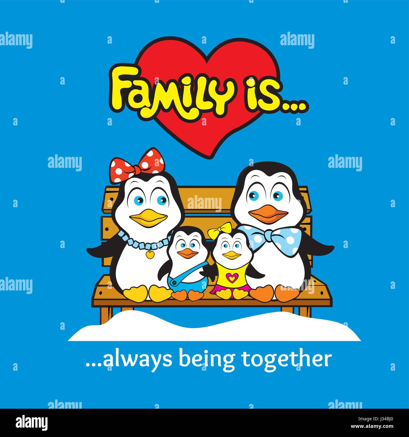 Family of penguins. Family is Stock Vector Image & Art - Alamy