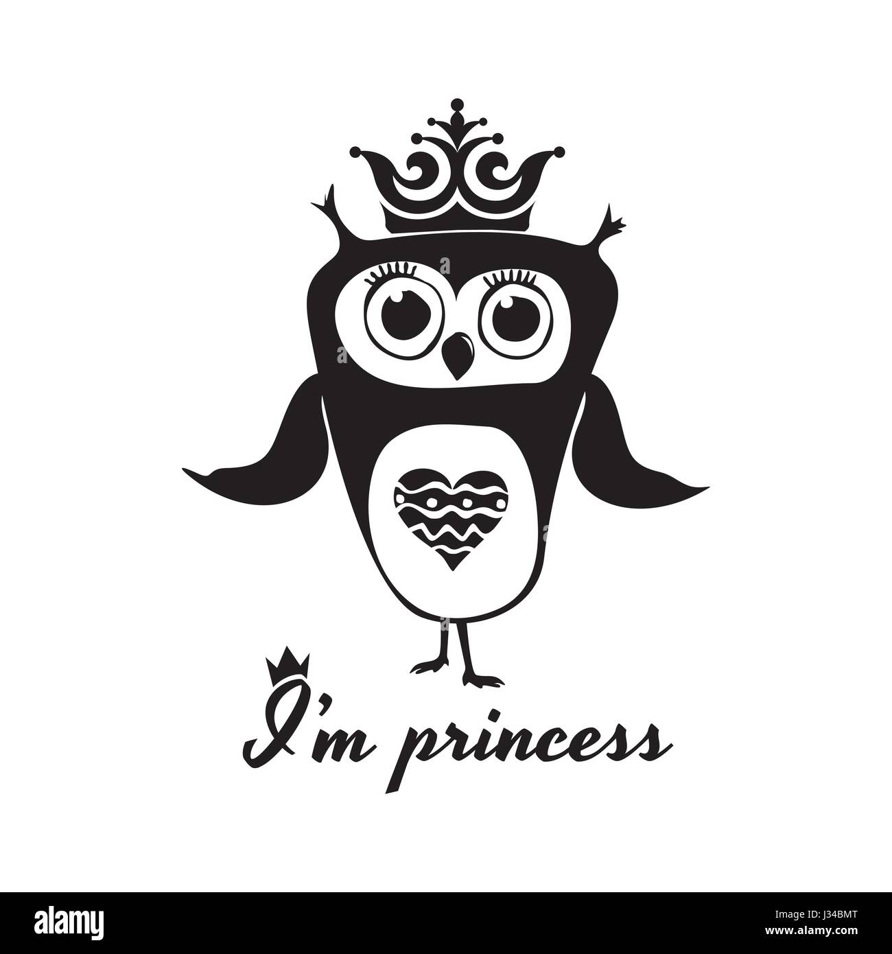 Cute little princess cartoon Cut Out Stock Images & Pictures - Alamy