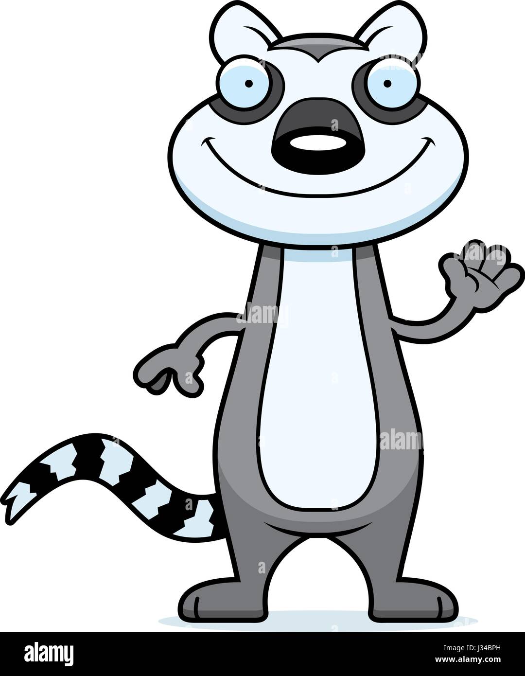 A cartoon illustration of a lemur waving Stock Vector Image & Art - Alamy