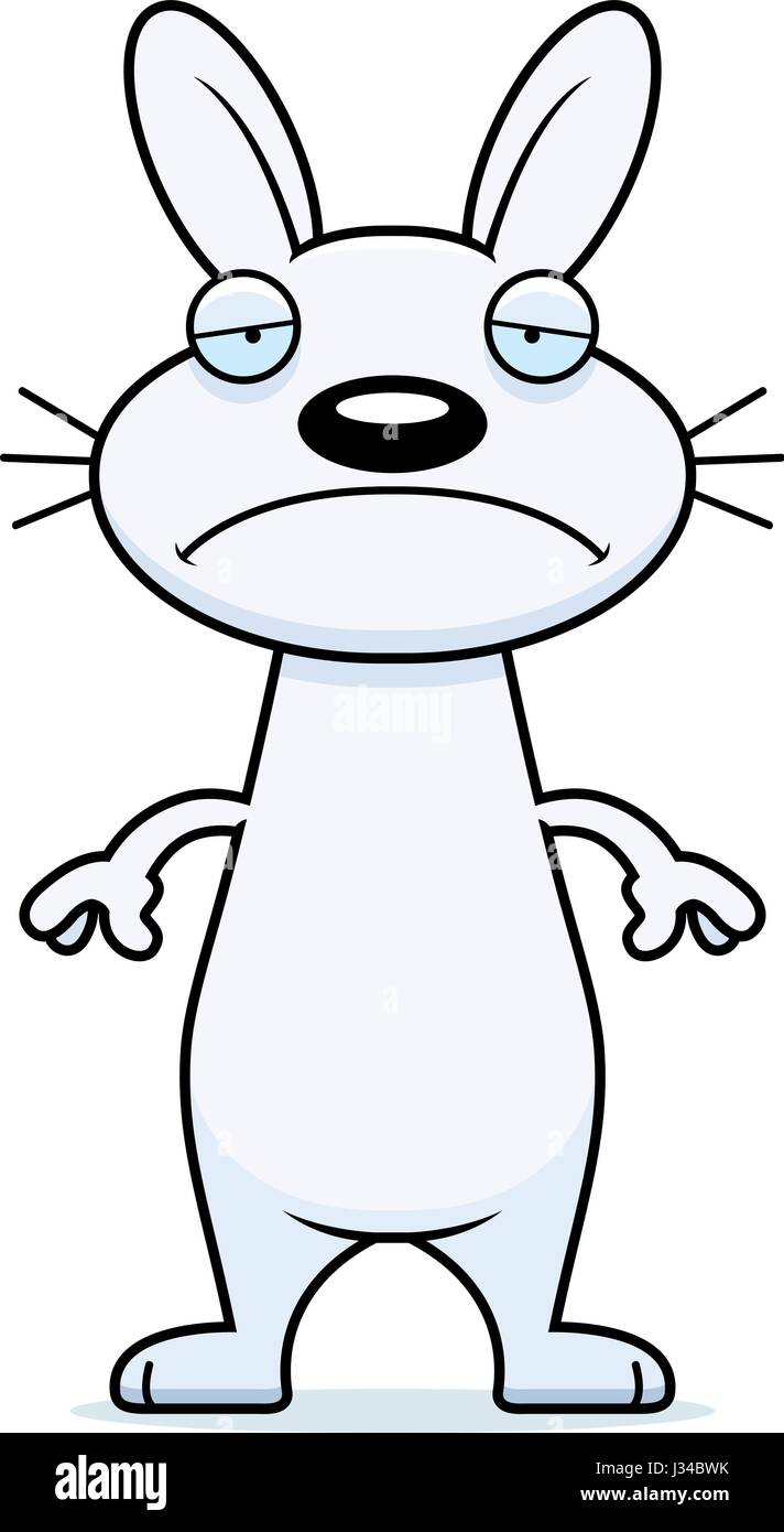 A cartoon illustration of a rabbit looking sad Stock Vector Image & Art ...