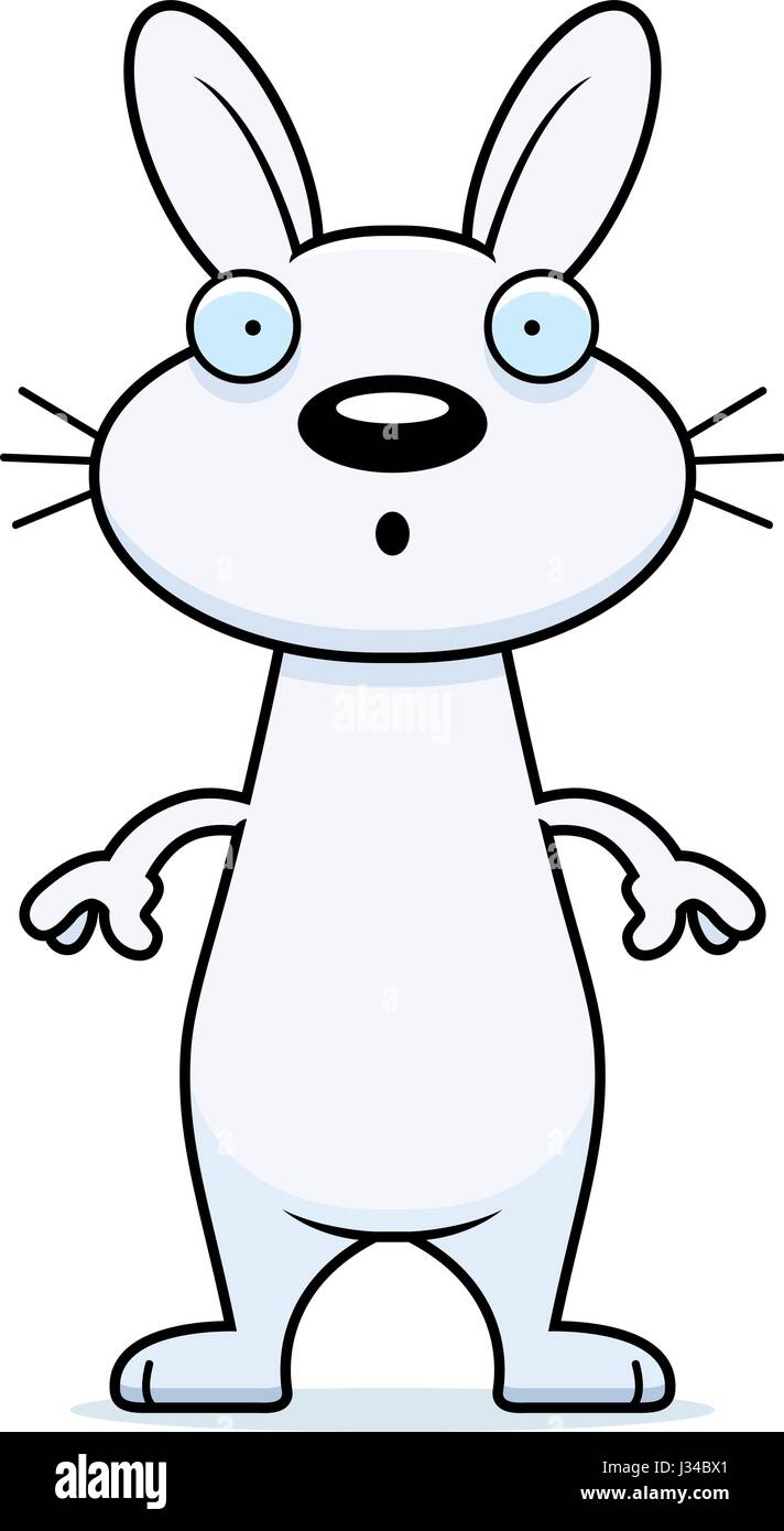A cartoon illustration of a rabbit looking surprised Stock Vector Image ...
