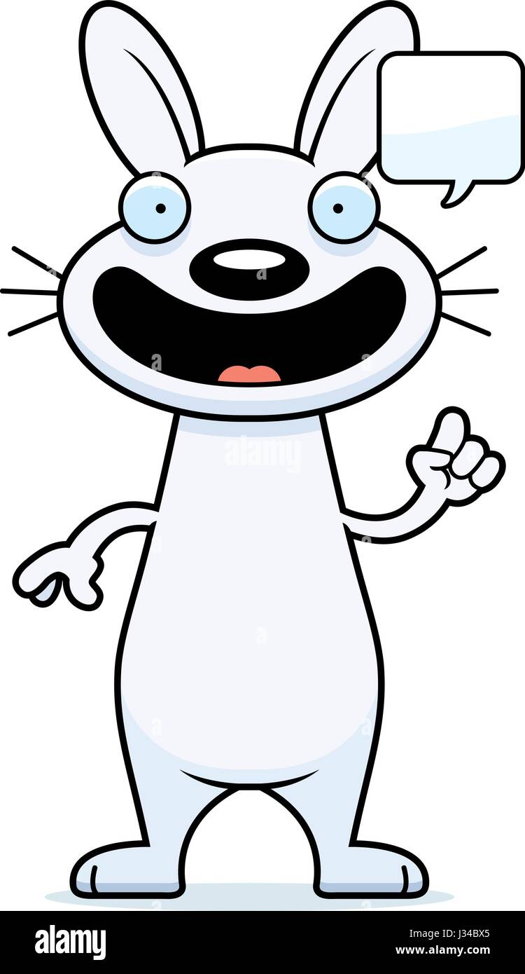 A cartoon illustration of a rabbit talking Stock Vector Image & Art - Alamy
