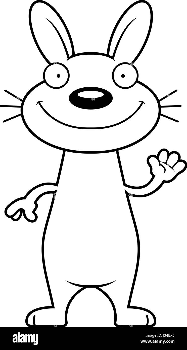 A cartoon illustration of a rabbit waving Stock Vector Image & Art - Alamy