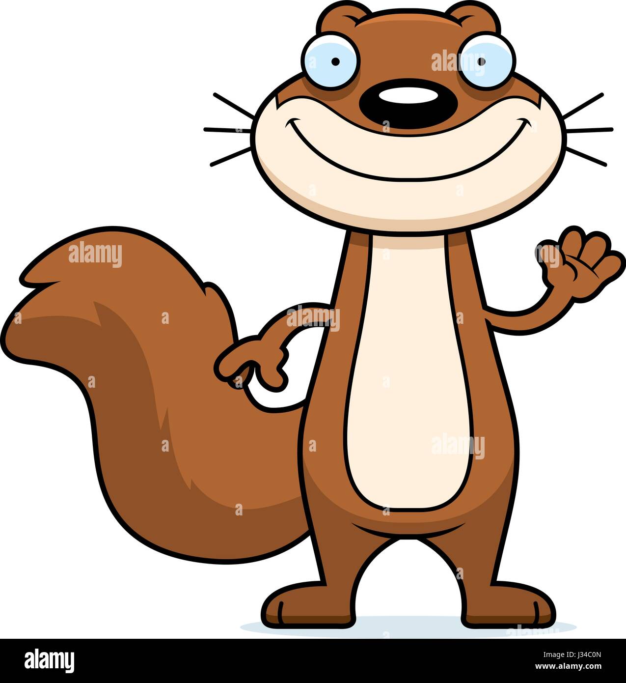A cartoon illustration of a squirrel waving Stock Vector Image & Art ...