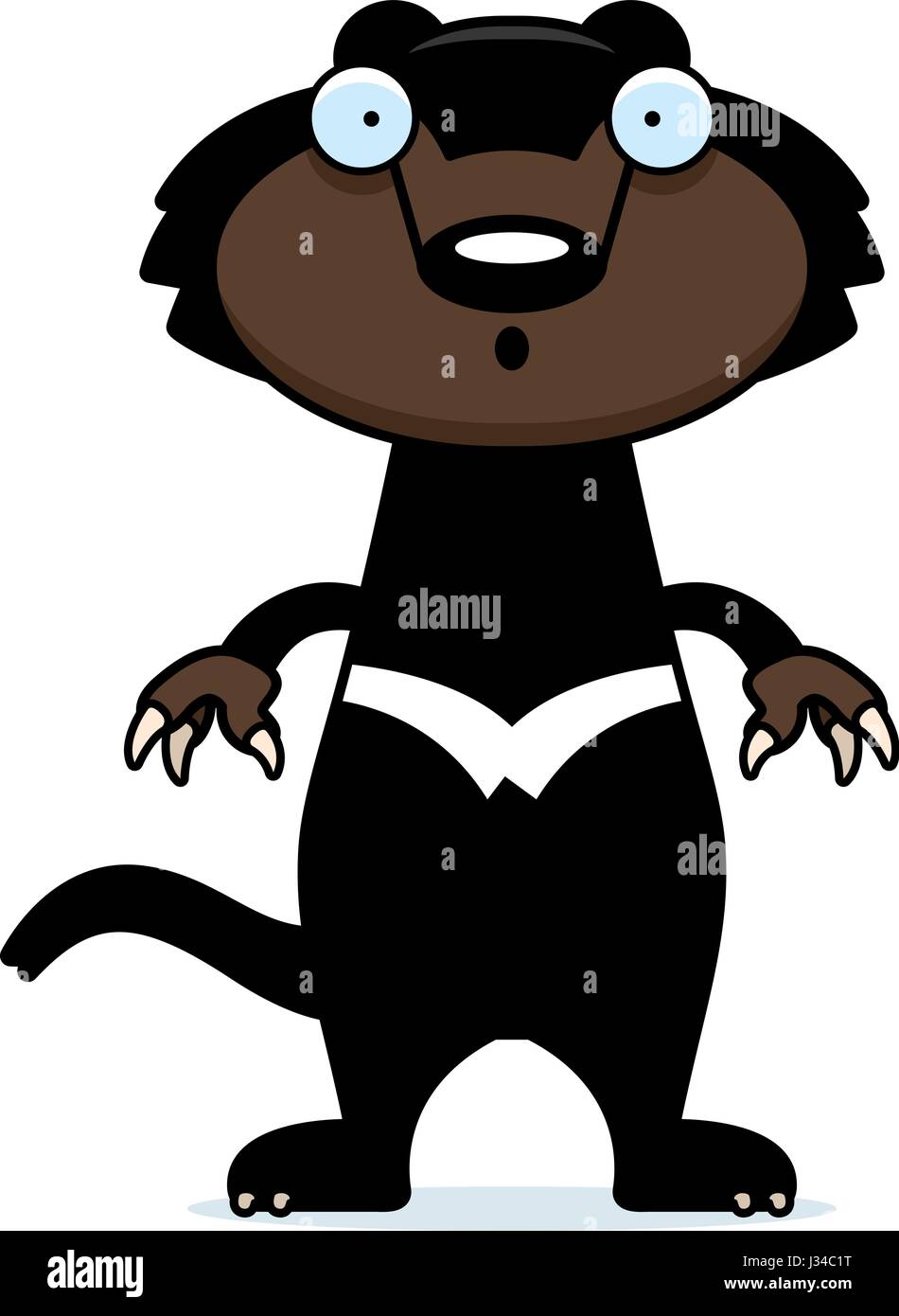 A cartoon illustration of a Tasmanian devil looking surprised Stock ...
