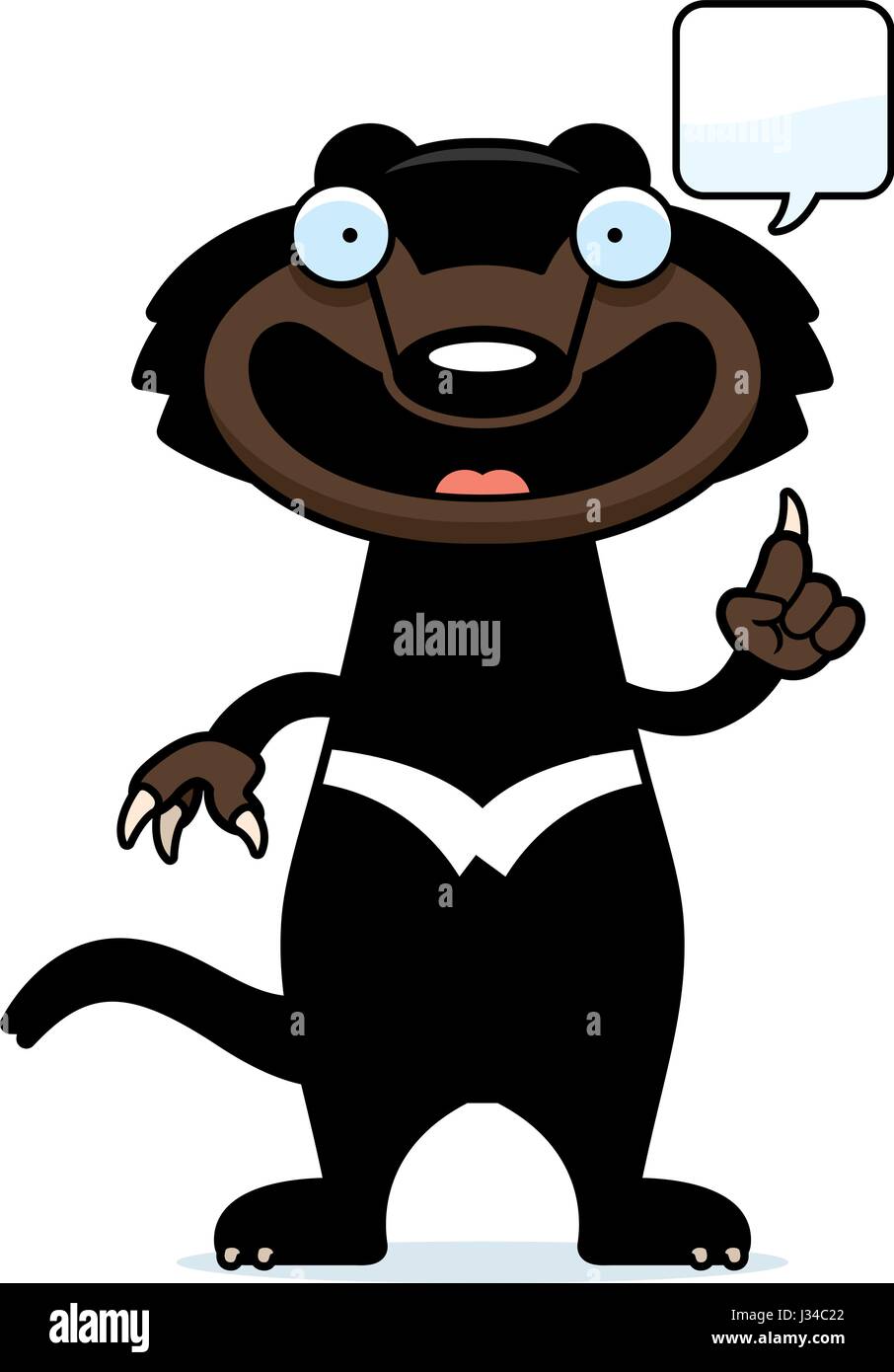 A cartoon illustration of a Tasmanian devil talking Stock Vector Image ...
