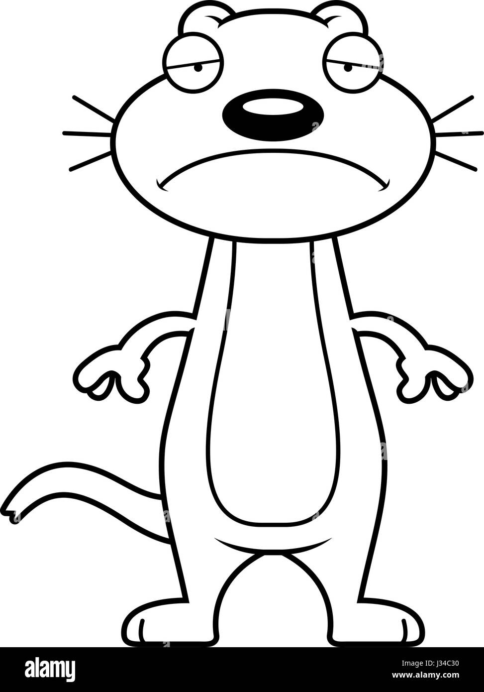 A cartoon illustration of a weasel looking sad Stock Vector Image & Art ...