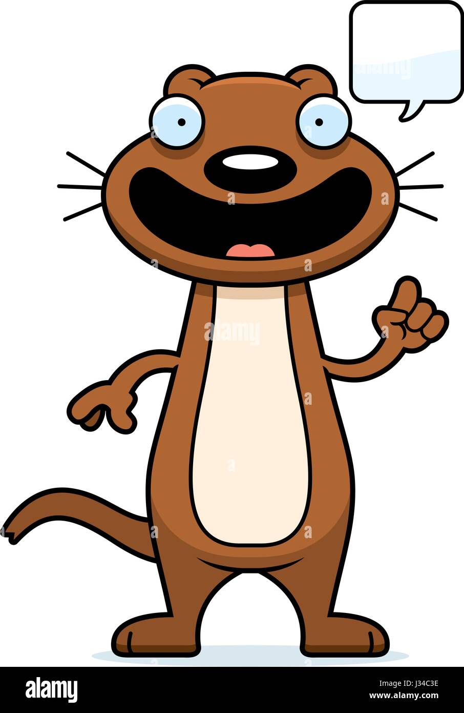 A cartoon illustration of a weasel talking Stock Vector Image & Art - Alamy