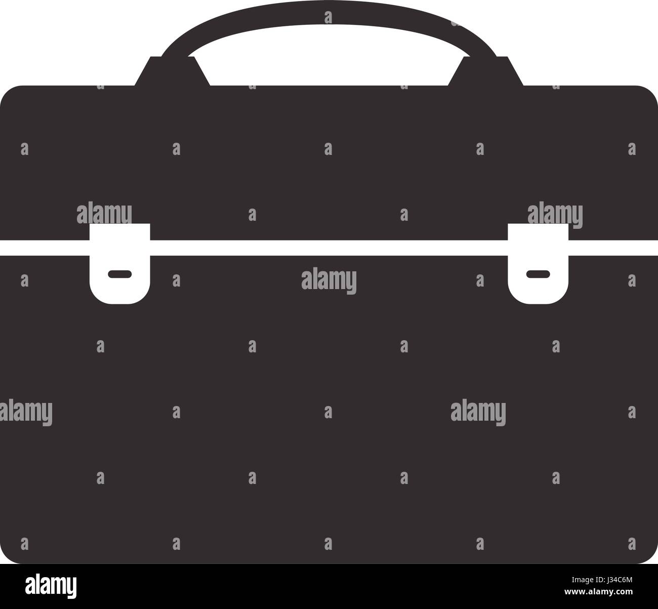 Business suitcase icon in vector on white background Stock Vector Image ...