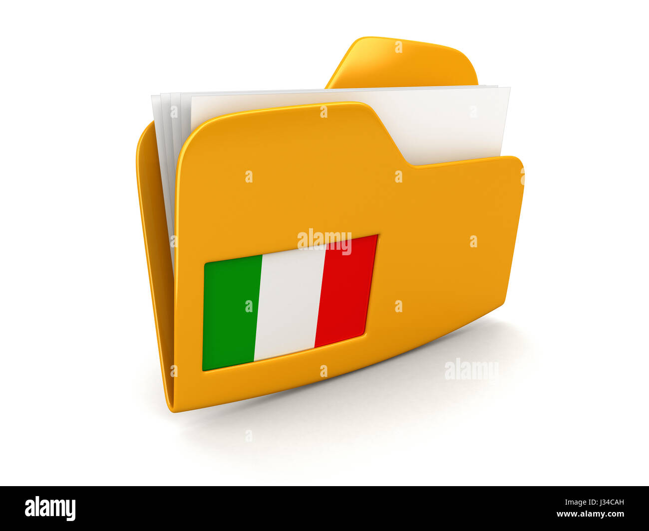 folder and lists with Italian Flag. Image with clipping path Stock ...
