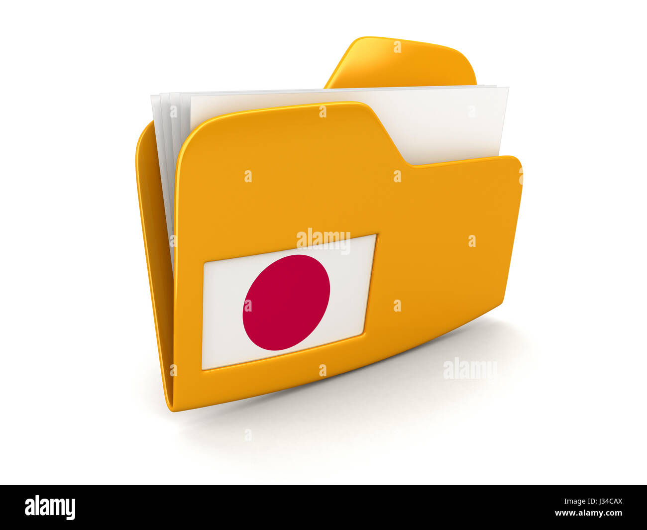 folder and lists with Japanese Flag. Image with clipping path Stock ...
