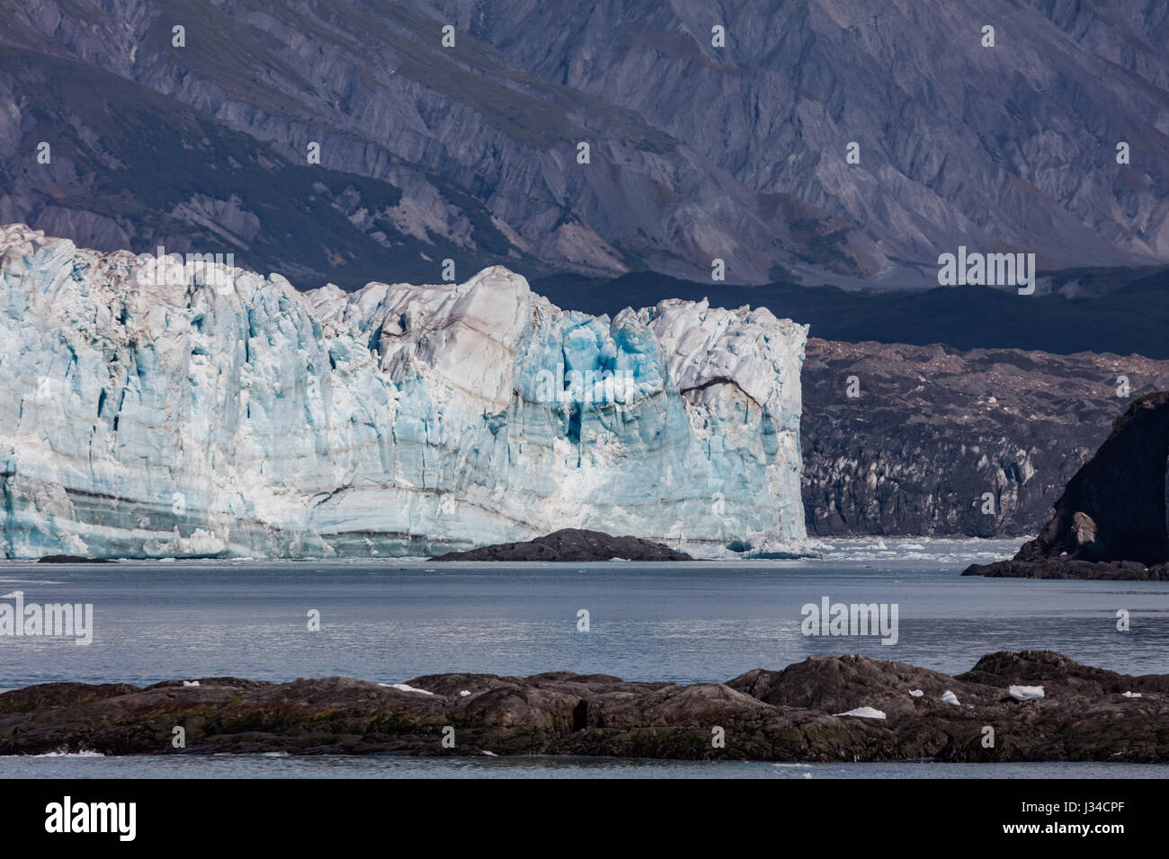 Hubbard Glacier inside Disenchantment Bay, Alaska Stock Photo - Alamy