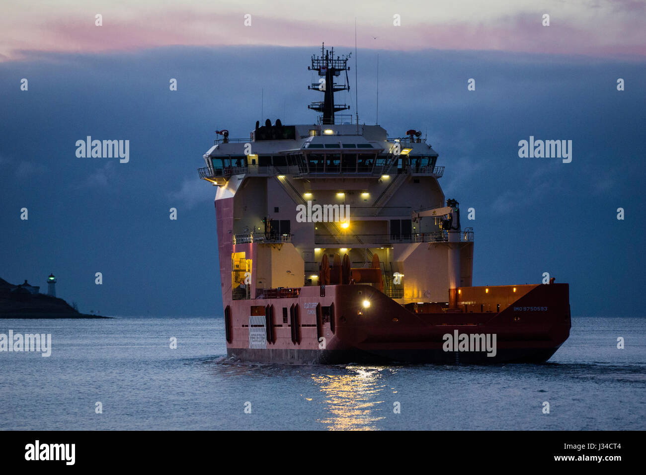 Offshore Oil and Gas Support Vessel "Atlantic Griffin" heading out for ...