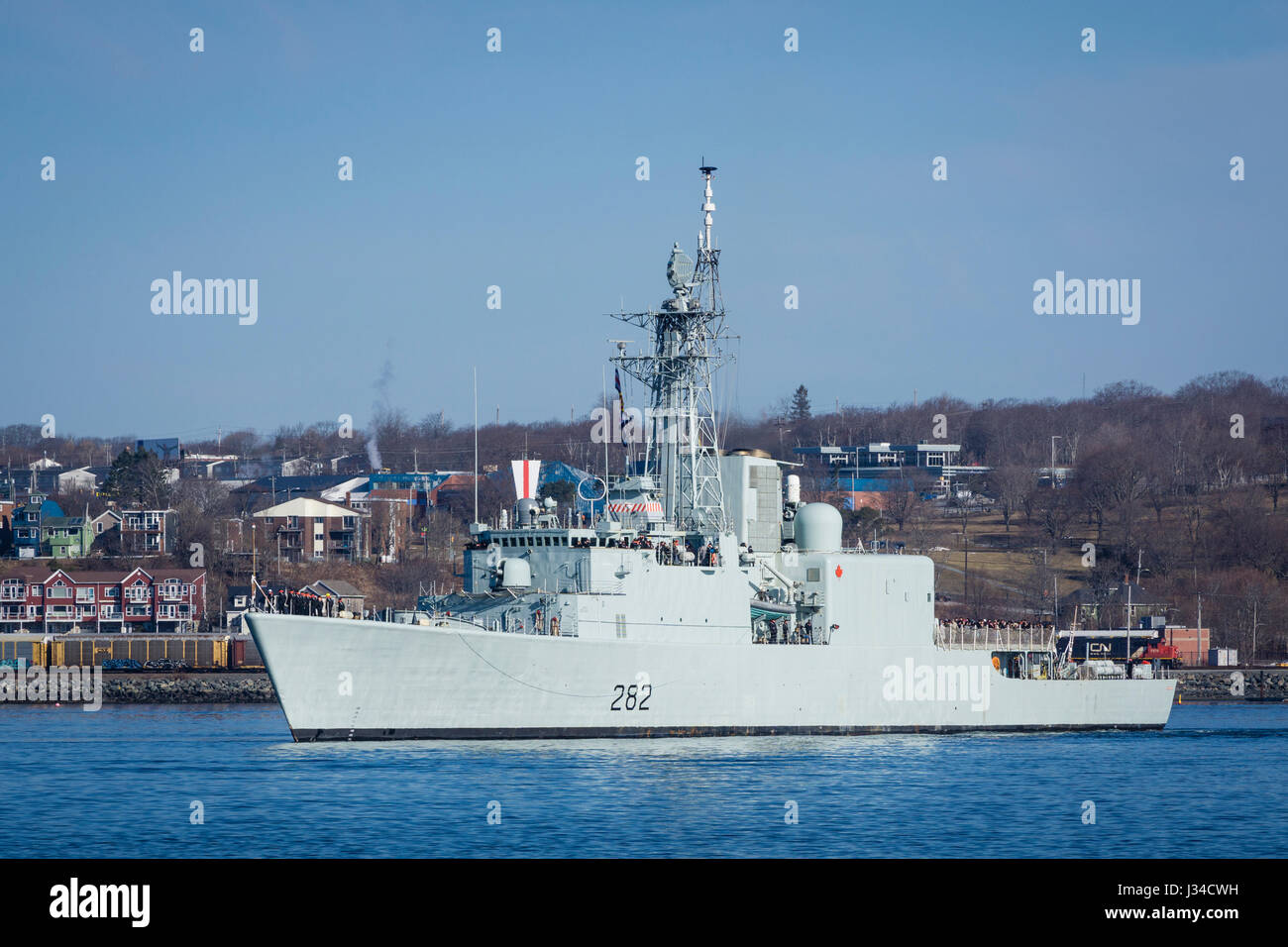 Paying off ceremony for destroyer HMCS ATHABASKAN in Halifax, Nova ...